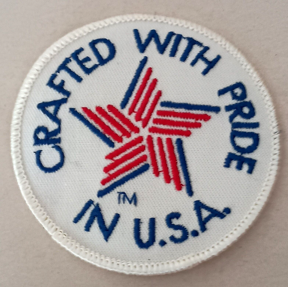 Vtg Crafted With Pride in U.S.A Union Patch New NOS 1980s | eBay