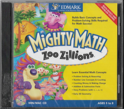 Mighty Math Zoo Zollions PC CD Rom * New Sealed* | eBay