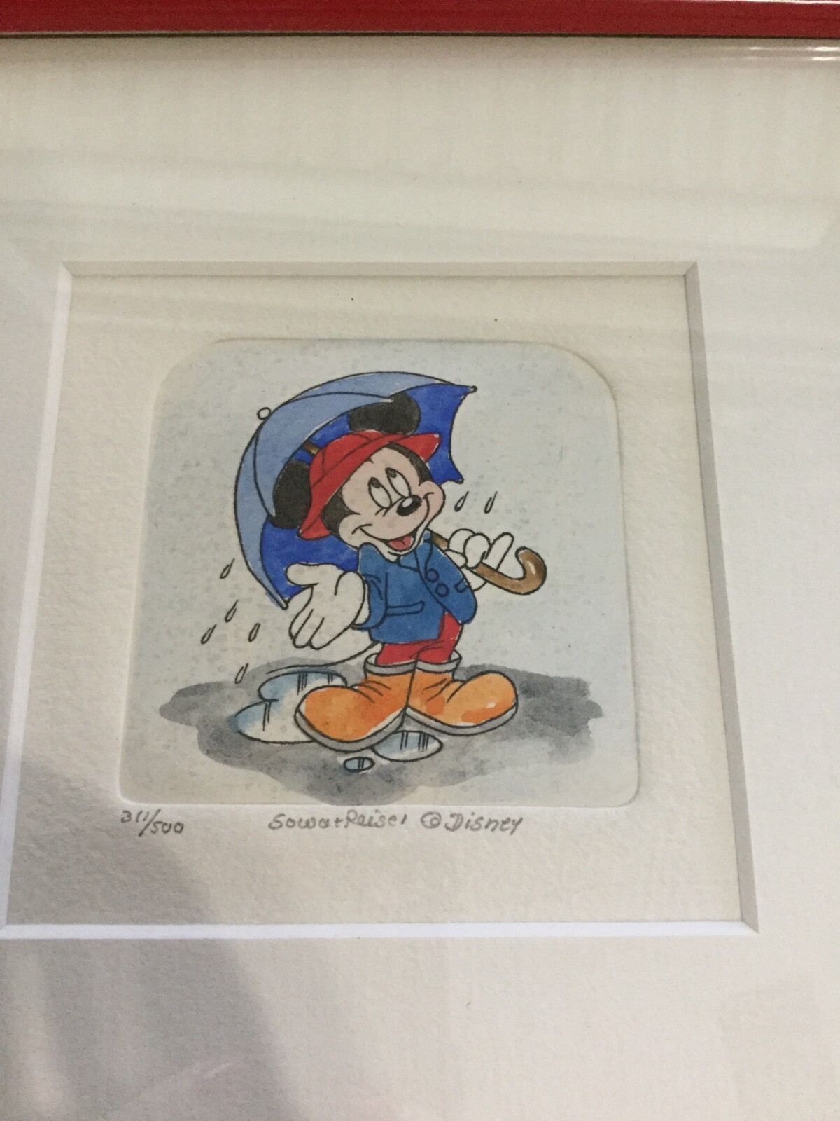 Mickey Mouse Etching Artwork Sowa & Reiser #D/500 Hand Painted | eBay