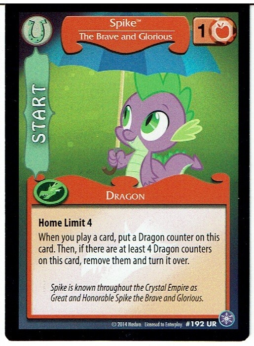MY LITTLE PONY, CRYSTAL GAMES FOIL CARD 192 UR SPIKE ex | eBay