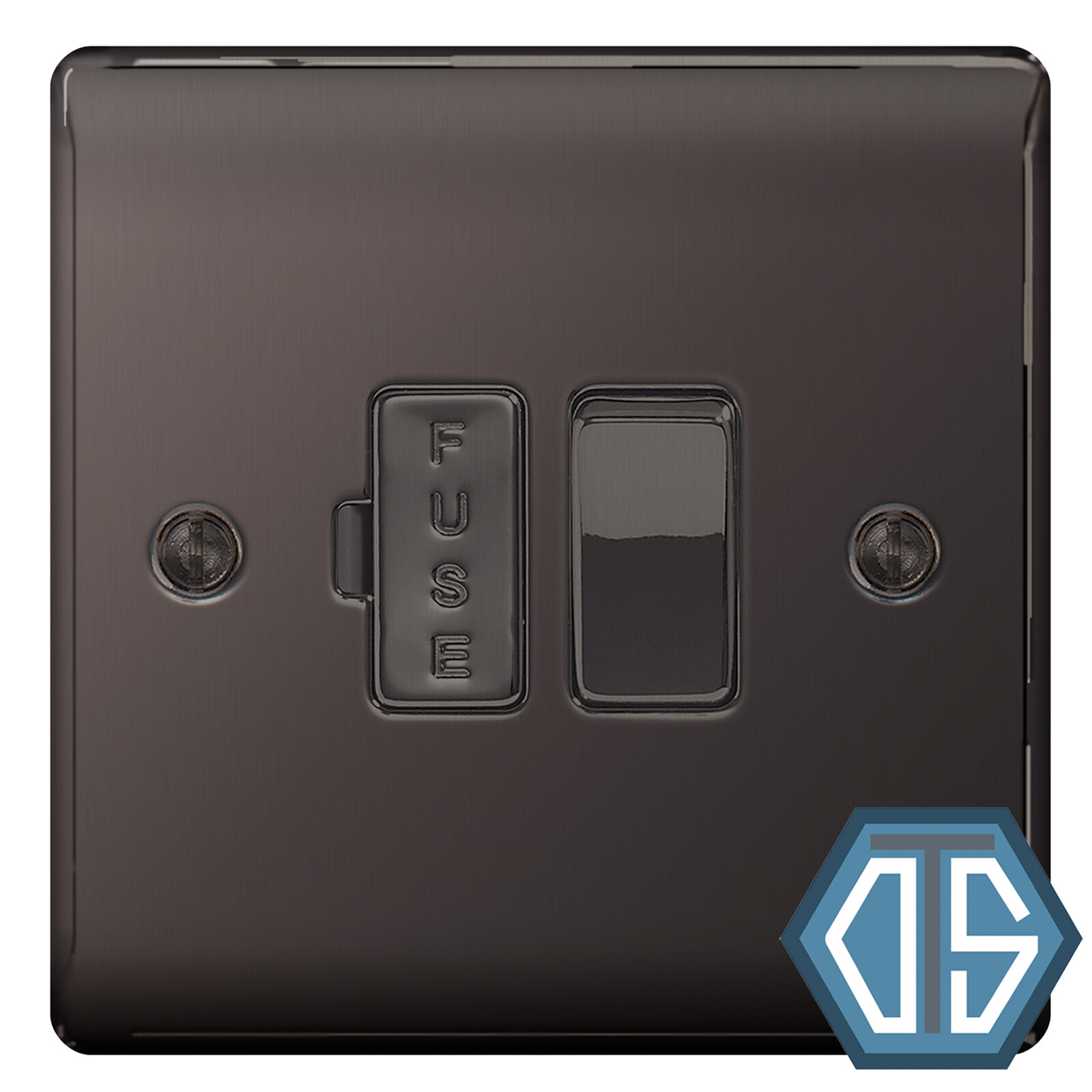 BG Nexus NBN50 Polished Black Nickel Switched Fused Spur Connection ...