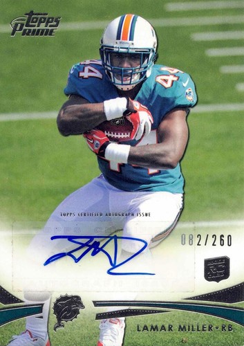 2012 Topps Prime - Lamar Miller #65 Rookie Autographs /260 (AU, RC) for ...