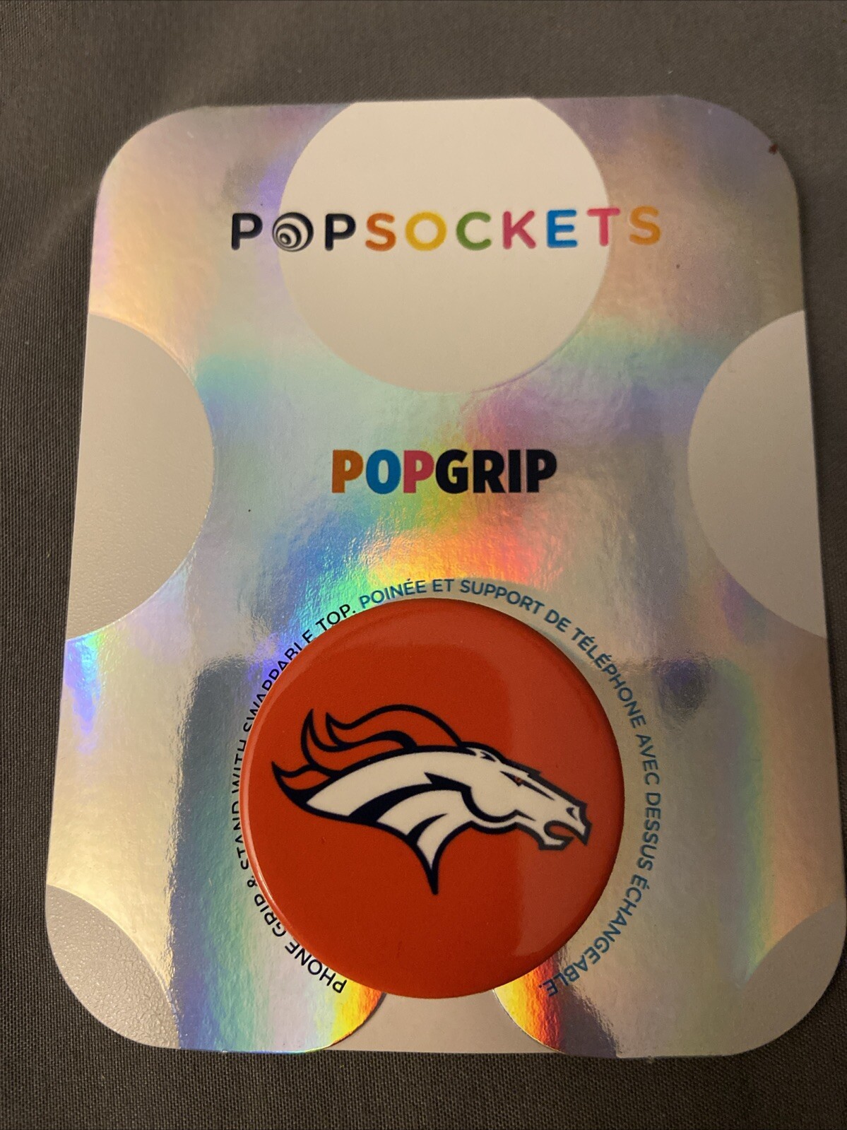 NFL Denver Broncos PopSockets PopGrip Phone Grip & Stand with Swappable ...