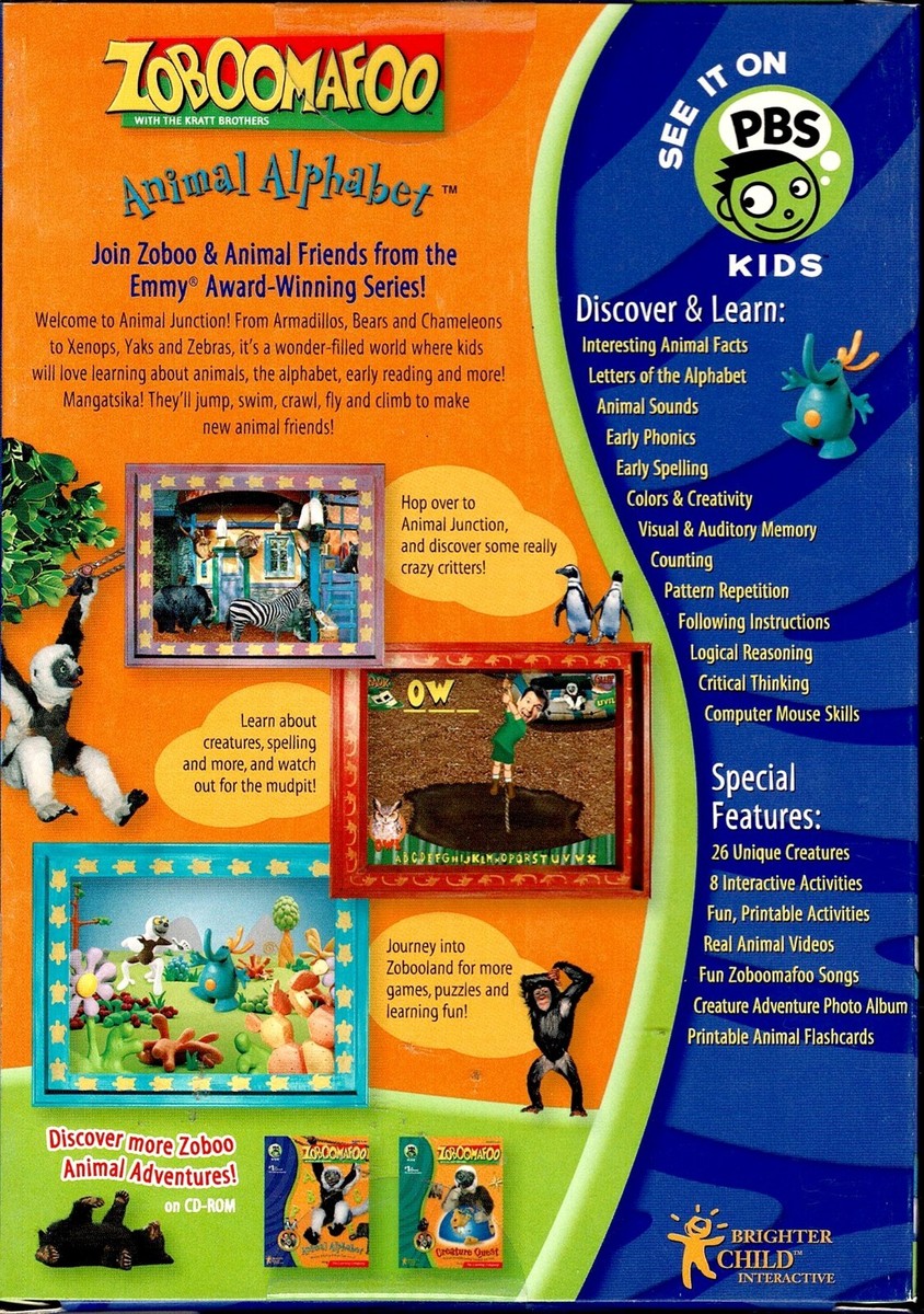 Zoboomafoo Animal Alphabet Pc Game Zoboomafoo Animal Alphabet