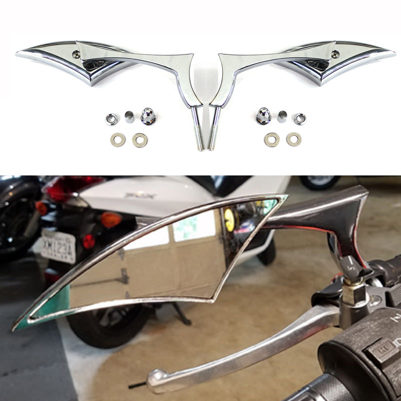 Chrome Big Blade Motorcycle Rearview Mirrors For Harley Davidson ...