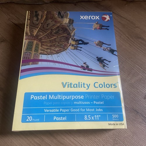 Xerox Vitality Colors Colored Multi-Use Print Copy Paper Letter Yellow ...