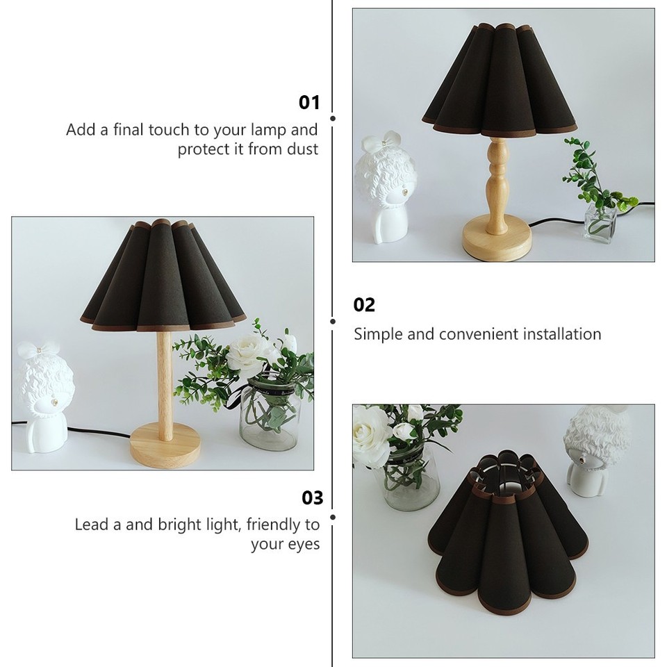 Sconce Light Indoor Lamp Shade Covers Decorative Fabric Brown Petal ...