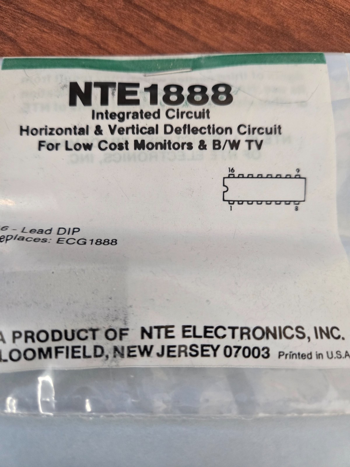 NTE1888 Integrated Circuit Horizontal and Vertical Deflection Circuit ...