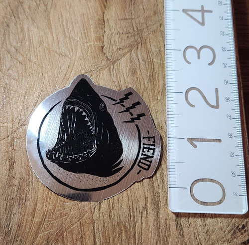 FIEND STICKER SHARK sticker Metallic Sticker Shark Decal Metallic Decal ...