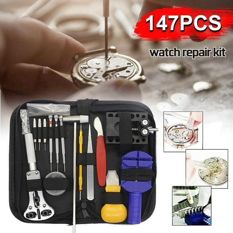 Watch Repair Kit Watchmaker Back Case Remover Opener Link Pin Spring ...