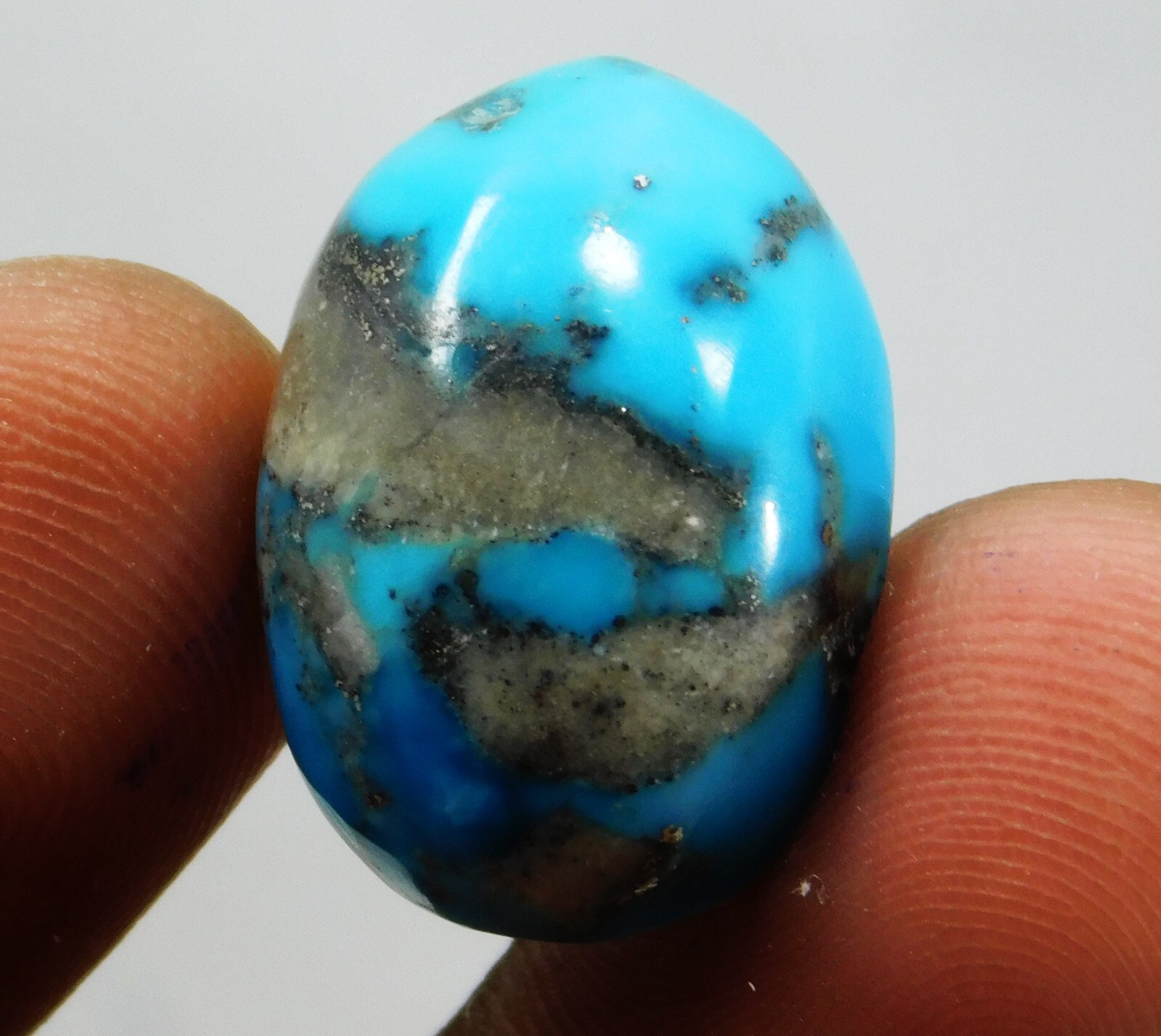 Certified 20.40 Ct Natural Arizona Morenci Blue Turquoise Oval Loose ...