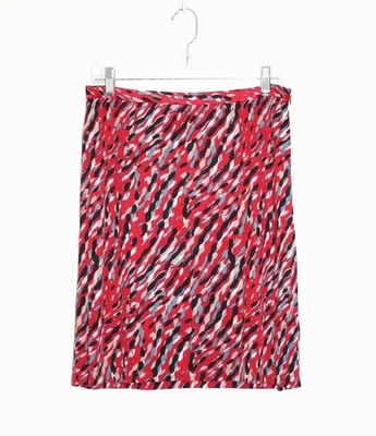 French Connection - M - Red Abstract Geometric Print 100% Silk Jersey ...
