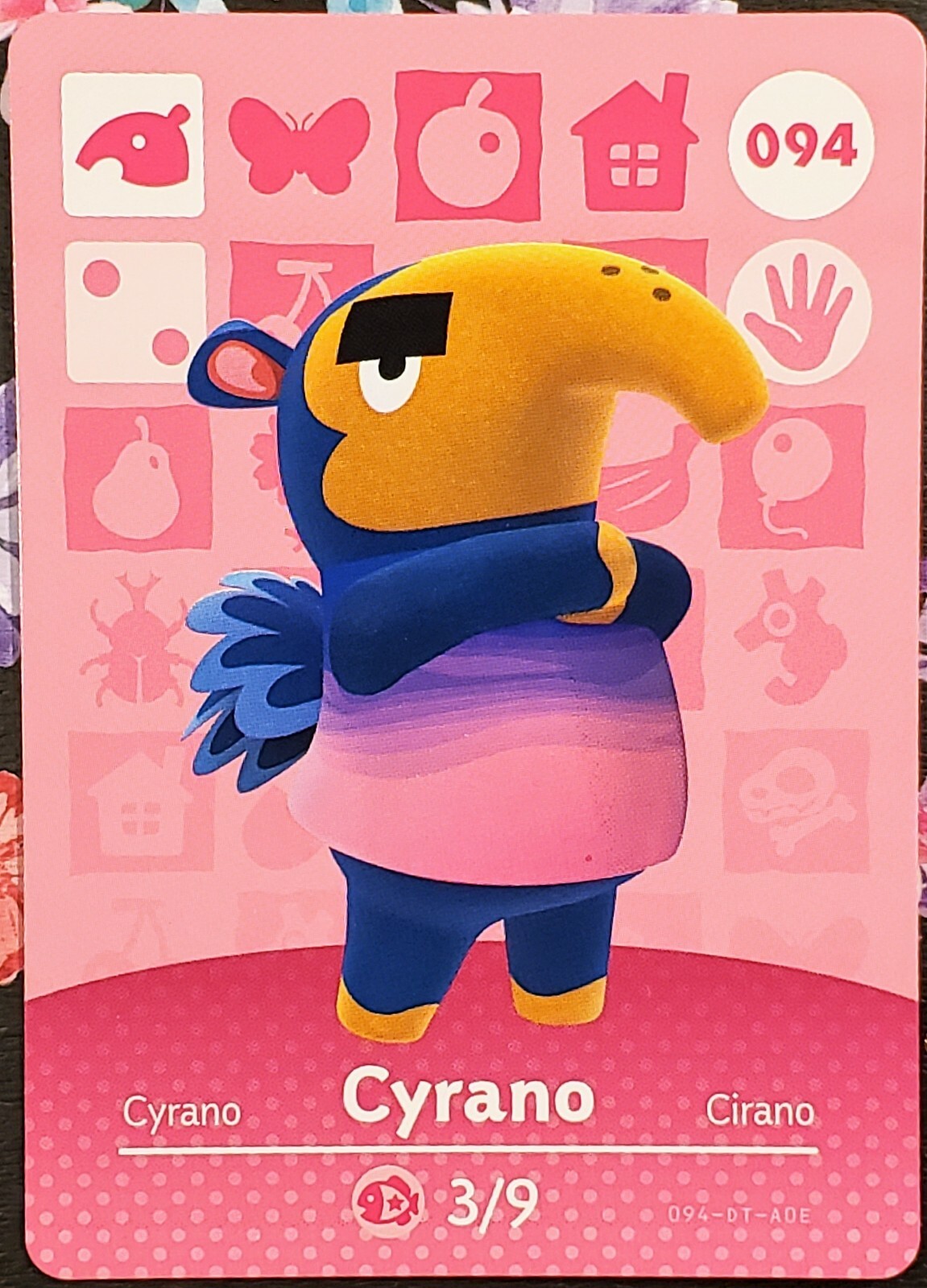 #094 Cyrano Animal Crossing Amiibo Card - Series 1 - US Version MINT ...