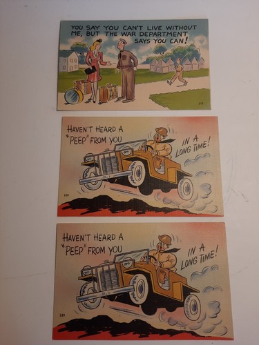Vintage WW2 postcard Lot Of 3 New Blank | eBay