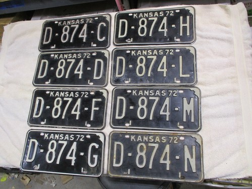 1972 Kansas dealer license plates D TAGS | eBay