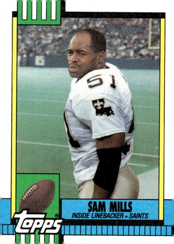 1990 Topps #238a Sam Mills - New Orleans Saints | eBay