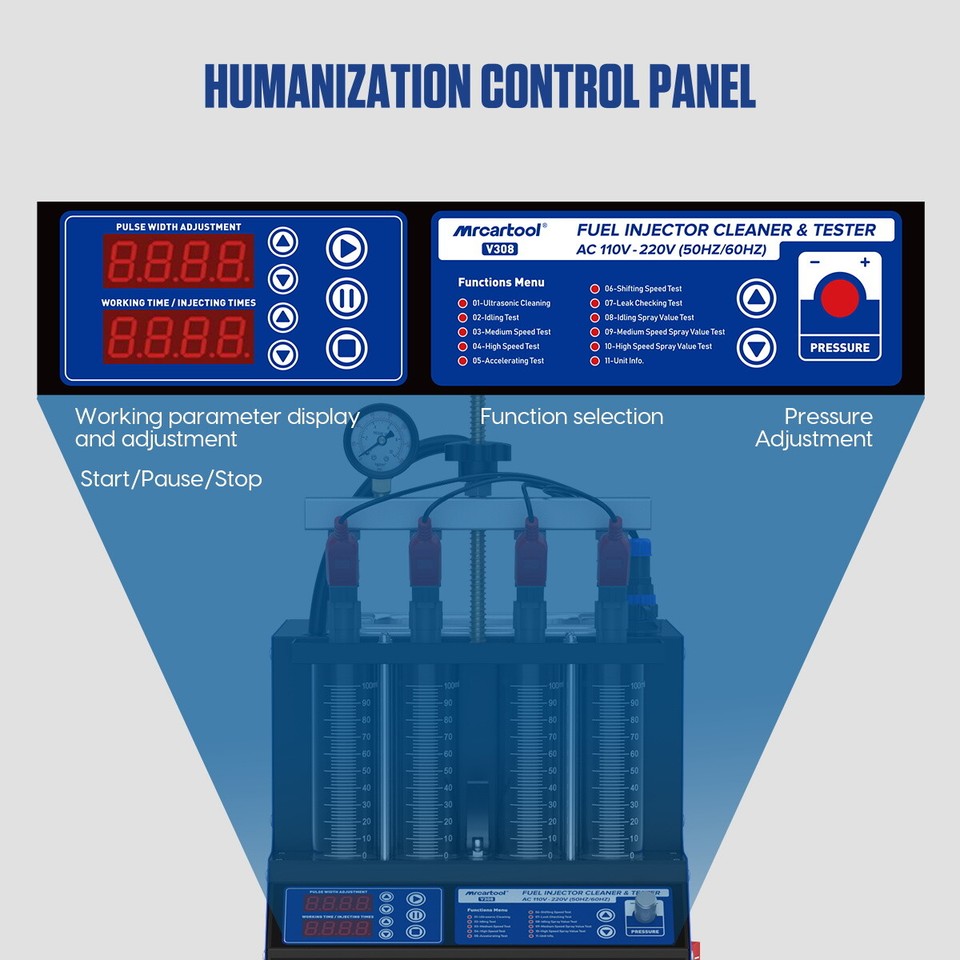 Ultrasonic Fuel Injector Cleaner Tester Heating Nozzle Injector ...