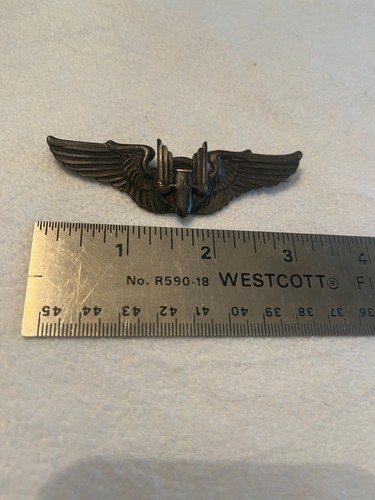 WW2 US Air Force Bomber Aerial Gunner Wings Badge Pinback Sterling ...