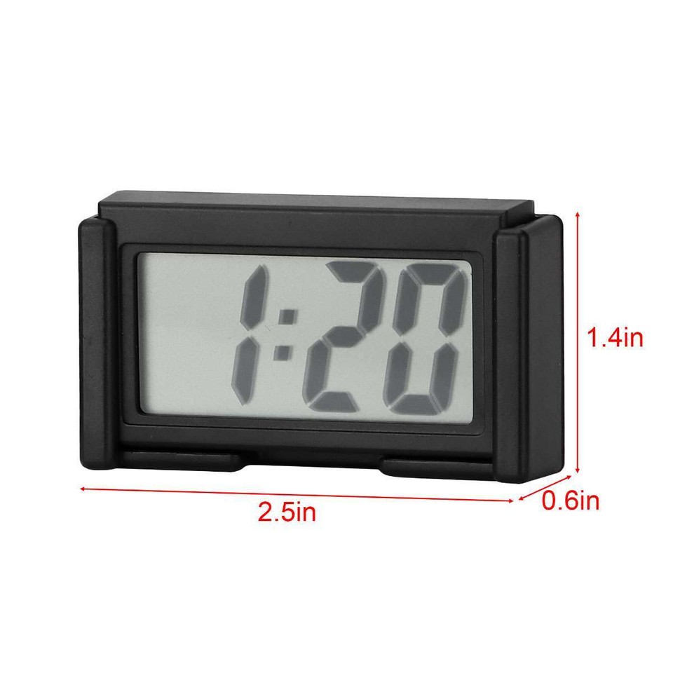 Car Auto Digital Clock Mini LCD Auto Dashboard Table Desk Watch Month ...
