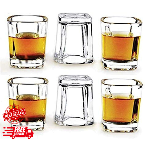 Circleware Swanky Heavy Base Whiskey Shot Glasses, Set of 6, Party Home ...