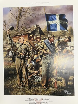 Rick Reeves - "Alabama Valor - Dixie Pride" Civil War Print | eBay