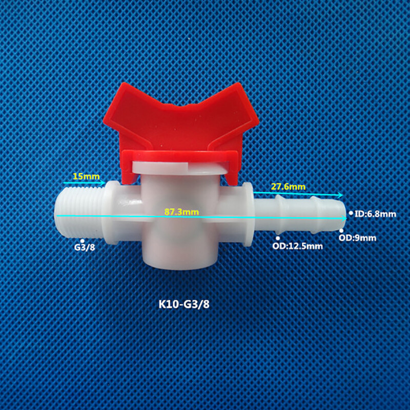 Inline Tap Connector Barbed PVC Hose/Tube Plastic Shut Off Valve Garden ...