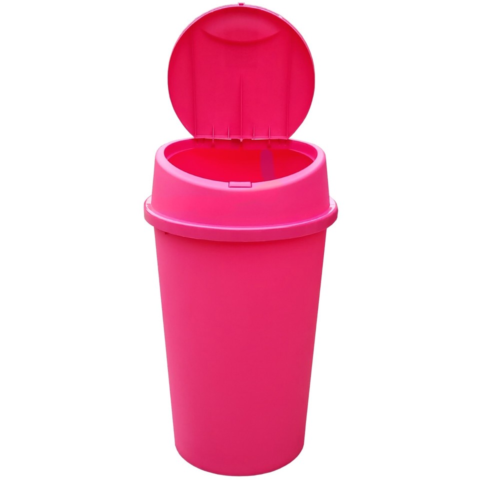 45l new pink touch top bin dustbin rubbish bin kitchen home plastic ...