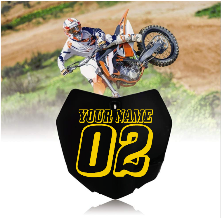 Racing Numbers Name Vinyl Decal Sticker for Dirt Bike Plate BMX ...