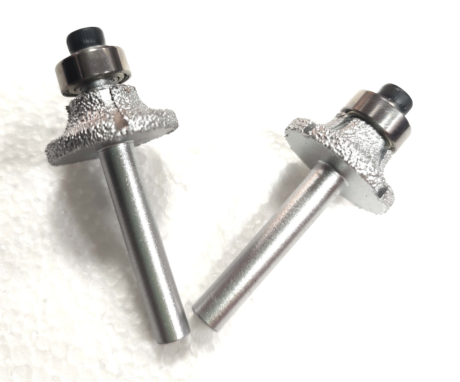 Shank 1/4 inch Diamond BRAZED Bullnose Profile Wheel 6mm Router Bit for ...