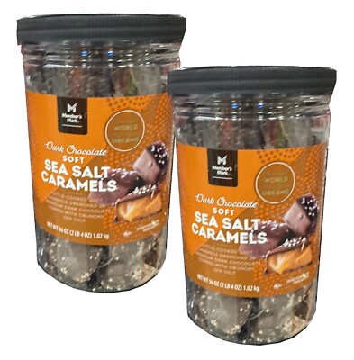 2 Packs Member's Mark Dark Chocolate Soft Sea Salt Caramels (36 Ounce ...