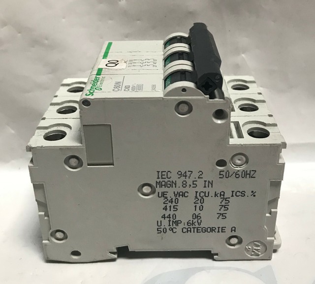 Schneider Electric C60N C63 Circuit Breaker 3P | eBay