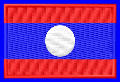 Flag Laos Drapeau Laos ecusson brodé patche thermocollant patch | eBay