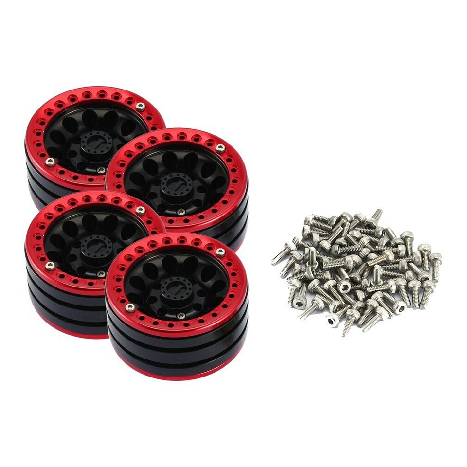 1.9" Aluminum Beadlock Wheel Rims for TRX4 SCX10 Tamiya Redcat 1:10 RC ...