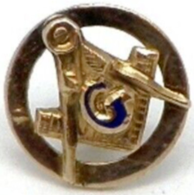10k Yellow Gold Masonic Tie Tack Label Pin | eBay