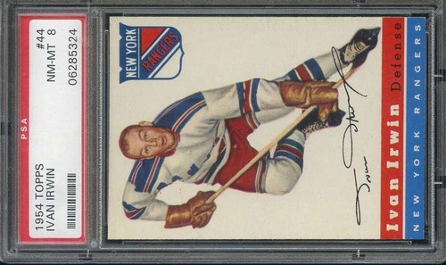 1954-55 TOPPS #44 IVAN IRWIN PSA 8 (RC) NY RANGERS | eBay