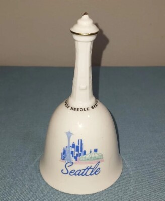 Vintage Space Needle Seattle Bell Collectible Porcelain Ceramic | eBay