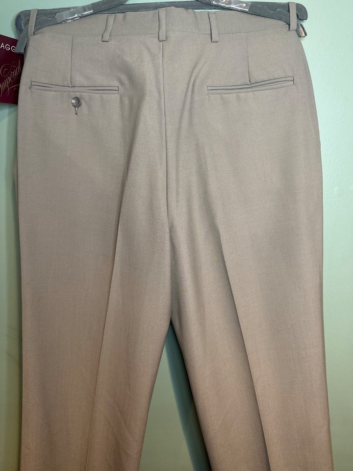 NWT Haggar Imperial Mens Pants 34x30 USA Wool Blend Old Money Preppy ...