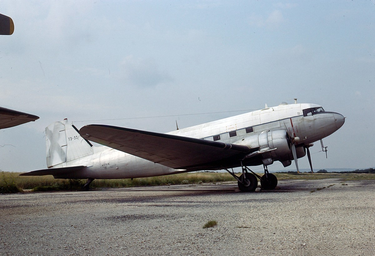 ex-SPANISH AF, Douglas C-47, N3753C, at Thruxton, in 1980, aircraft ...