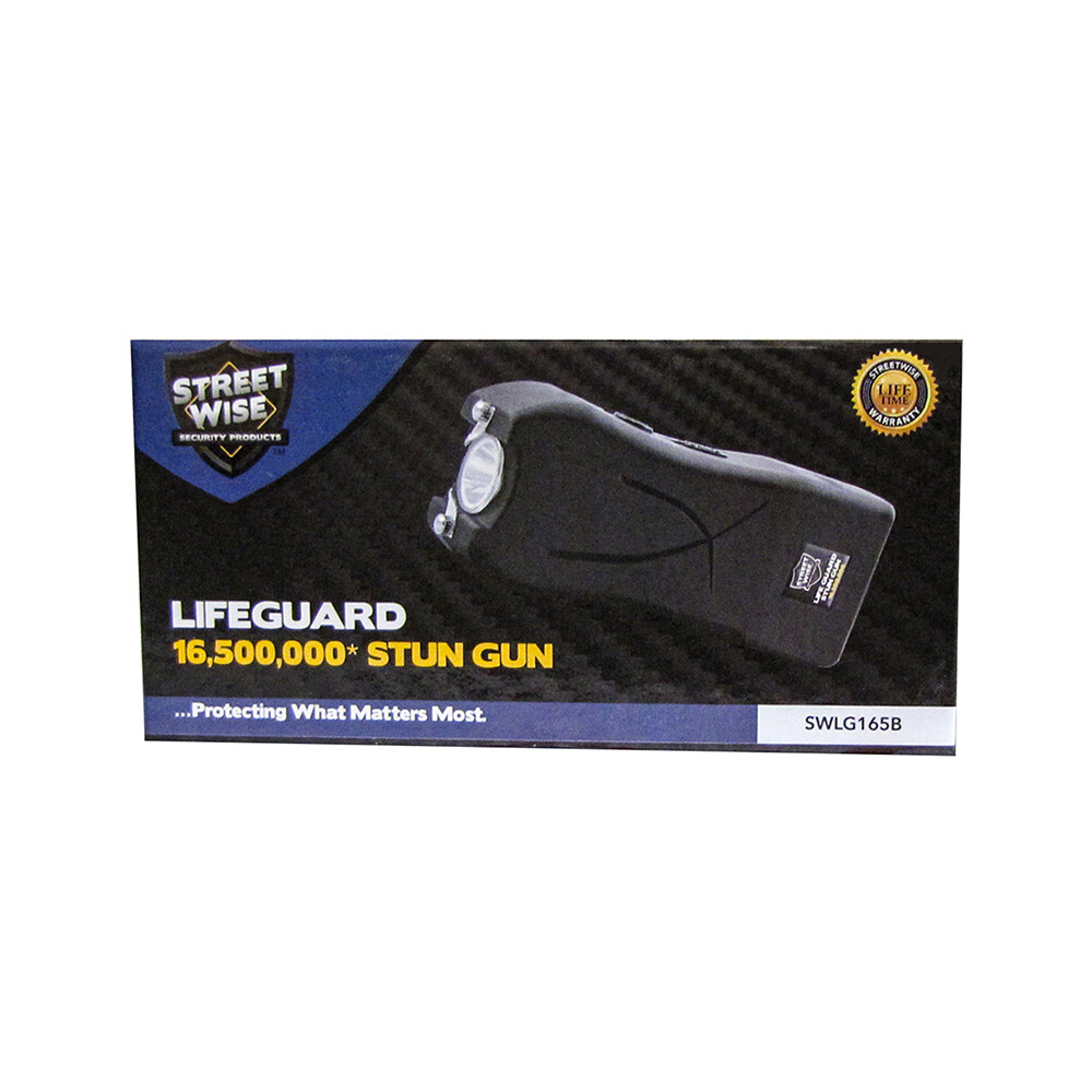 Streetwise LIFE GUARD Stun Gun Flashlight 16,500,000 w/ Holster Palm ...