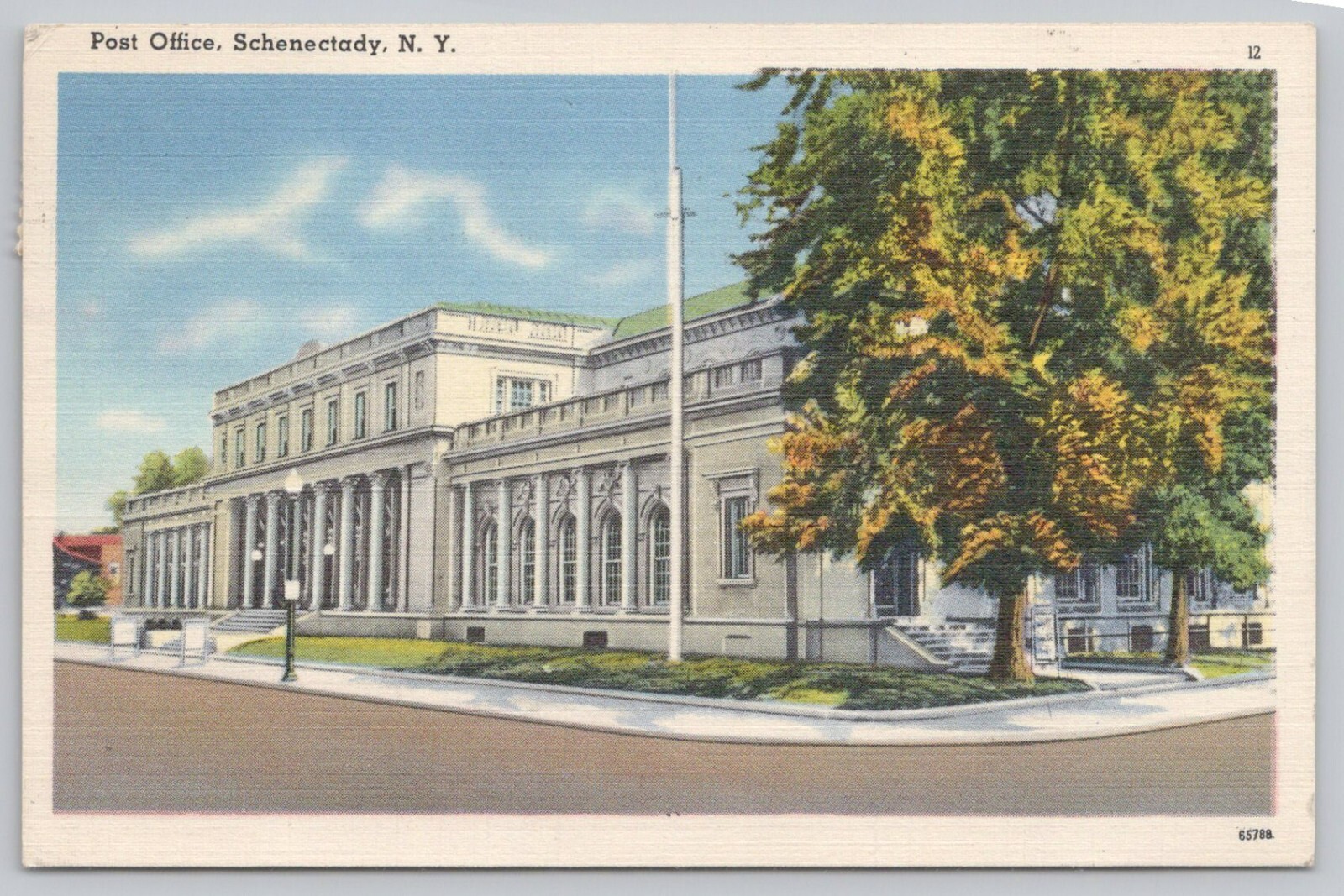 Postcard Post Office Schenectady New York | eBay