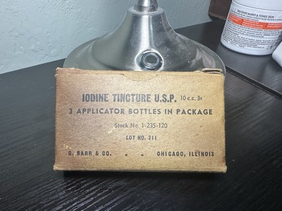 WWII Iodine Tincture NOS Applicator Bottles | eBay