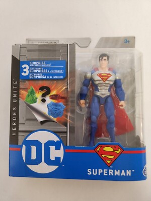 Superman Spin Master DC 4 Inch Action Figure Heroes Unite Silver Armor ...