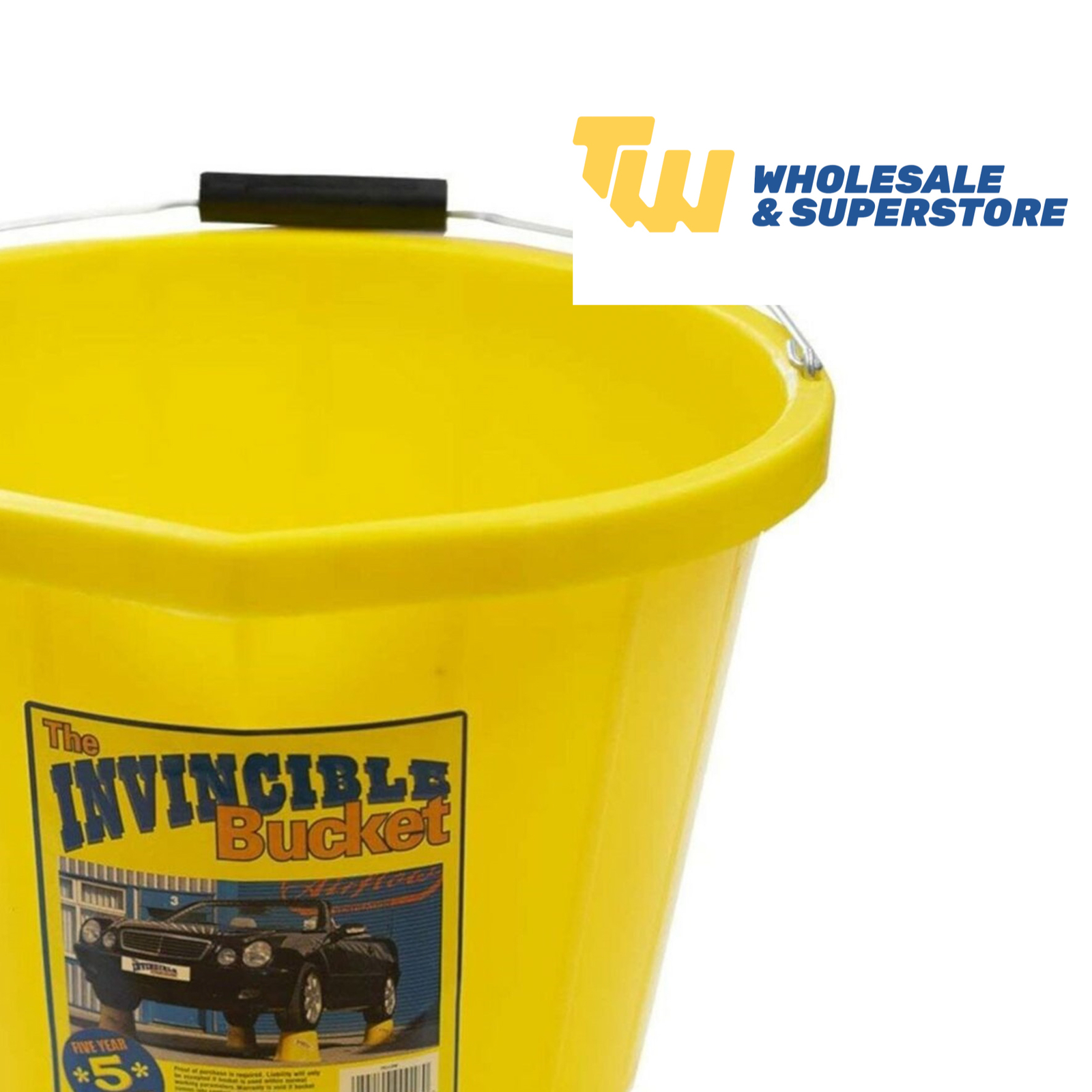 10x Invincible Heavy Duty Builders Plasterers Extra Strong Bucket 15L ...