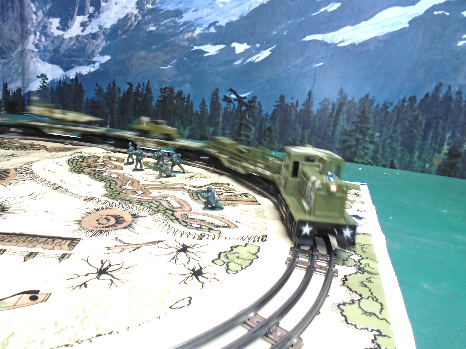 Lionel #6-1355 Commando Assault Complete 027 Diesel Freight Train Set W ...