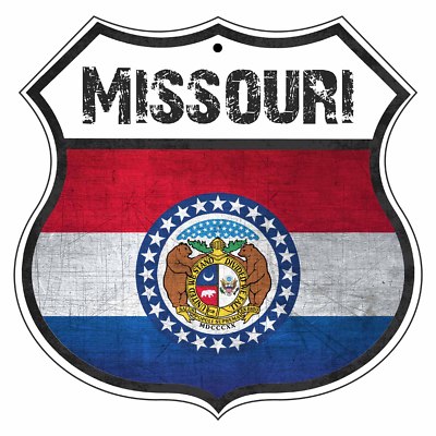 Missouri Country Flag Road Garage Décor Gift Missourians Shield ...