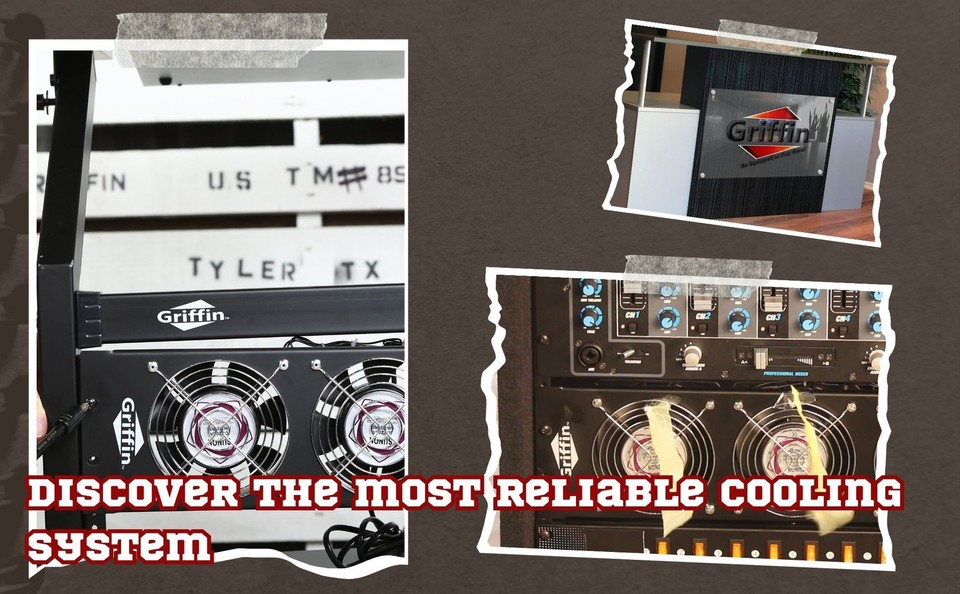 GRIFFIN Rackmount Cooling Fan | 3U Ultra-Quiet Triple Exhaust IT Studio ...