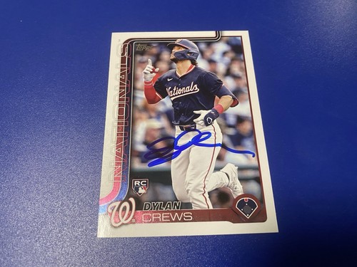 Dylan Crews Signed 2025 Topps Rookie Card IP Autograph Nationals PROOF ...