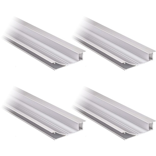 4-Pack 3.3ft Wall Mount LED Channel Aluminum Profile for Led Strip ...