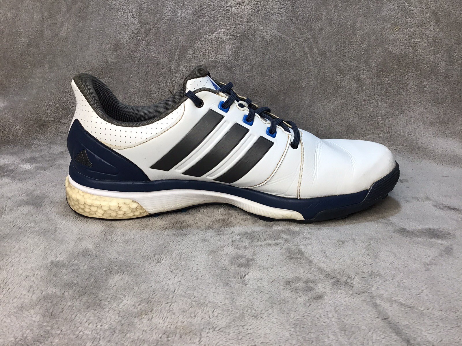 Adidas Adipower Boost Golf Shoes White Blue Q44661 Me… - Gem