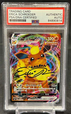Flareon 2021 Pokemon Japan Eevee Heroes VMAX Erica Schroeder PSA Auto ...